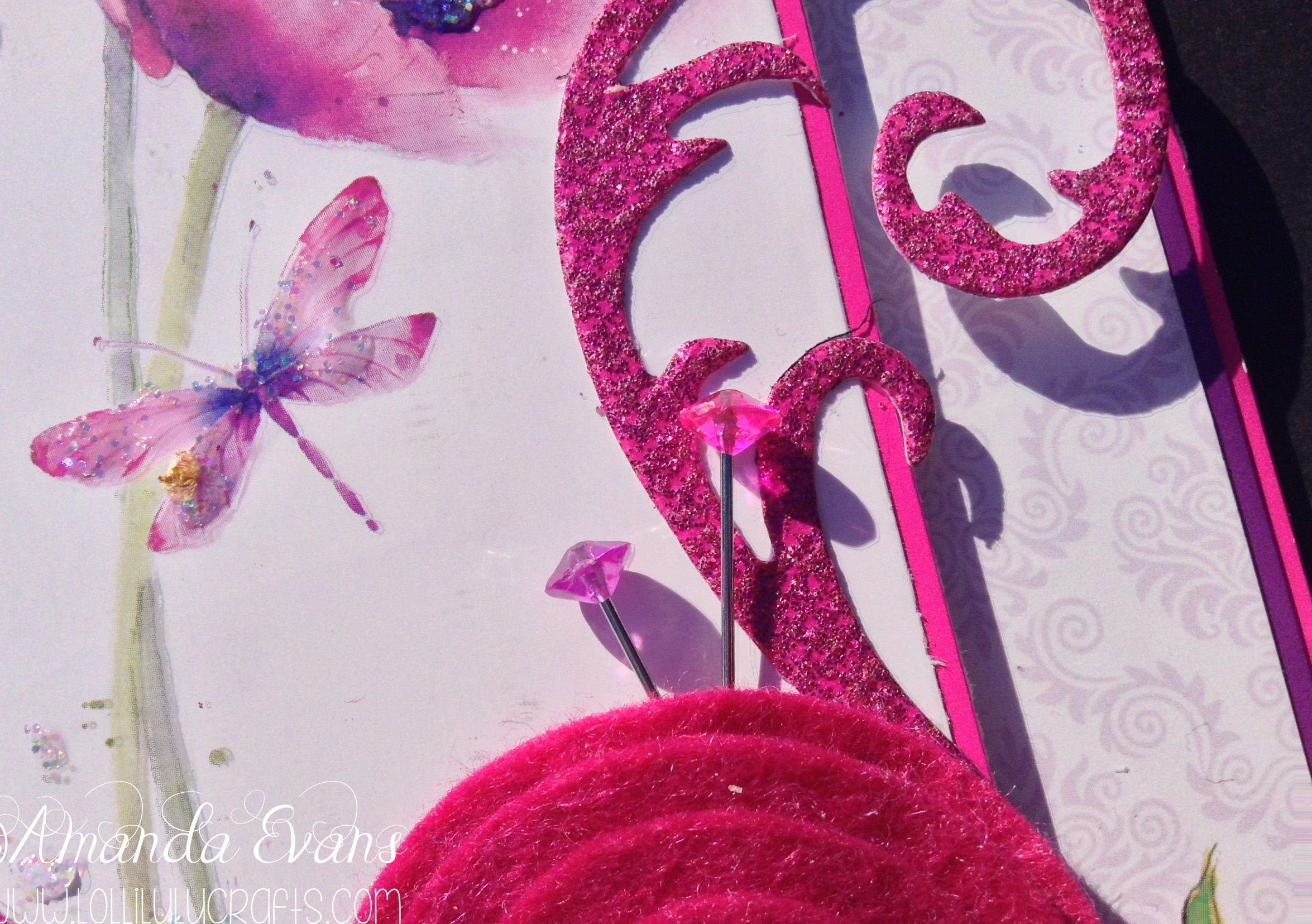 Hunkydory Sizzix Felt Poppy Card - Lolli Lulu Crafts