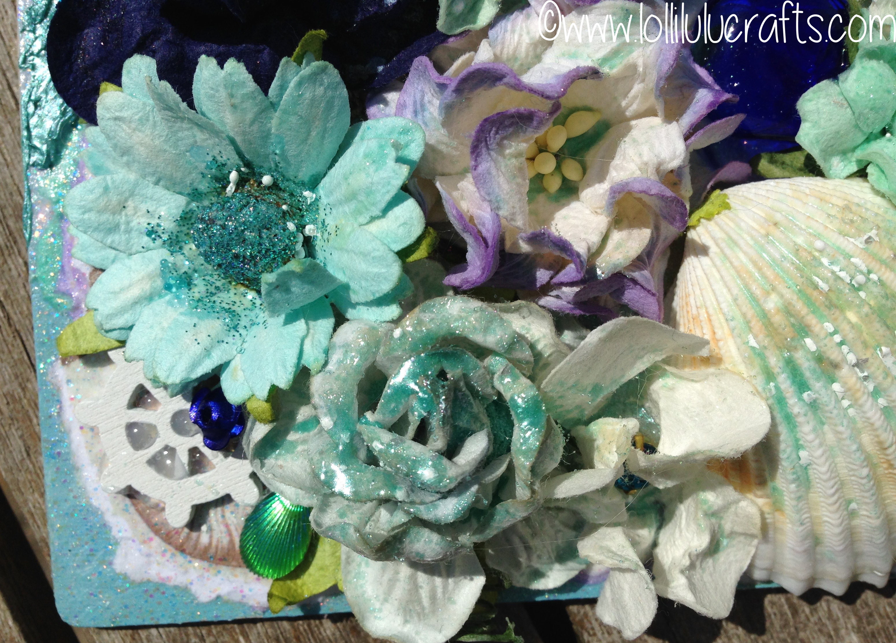 Craft Box April Mixed Media Seashell Name Plate - Lolli Lulu Crafts