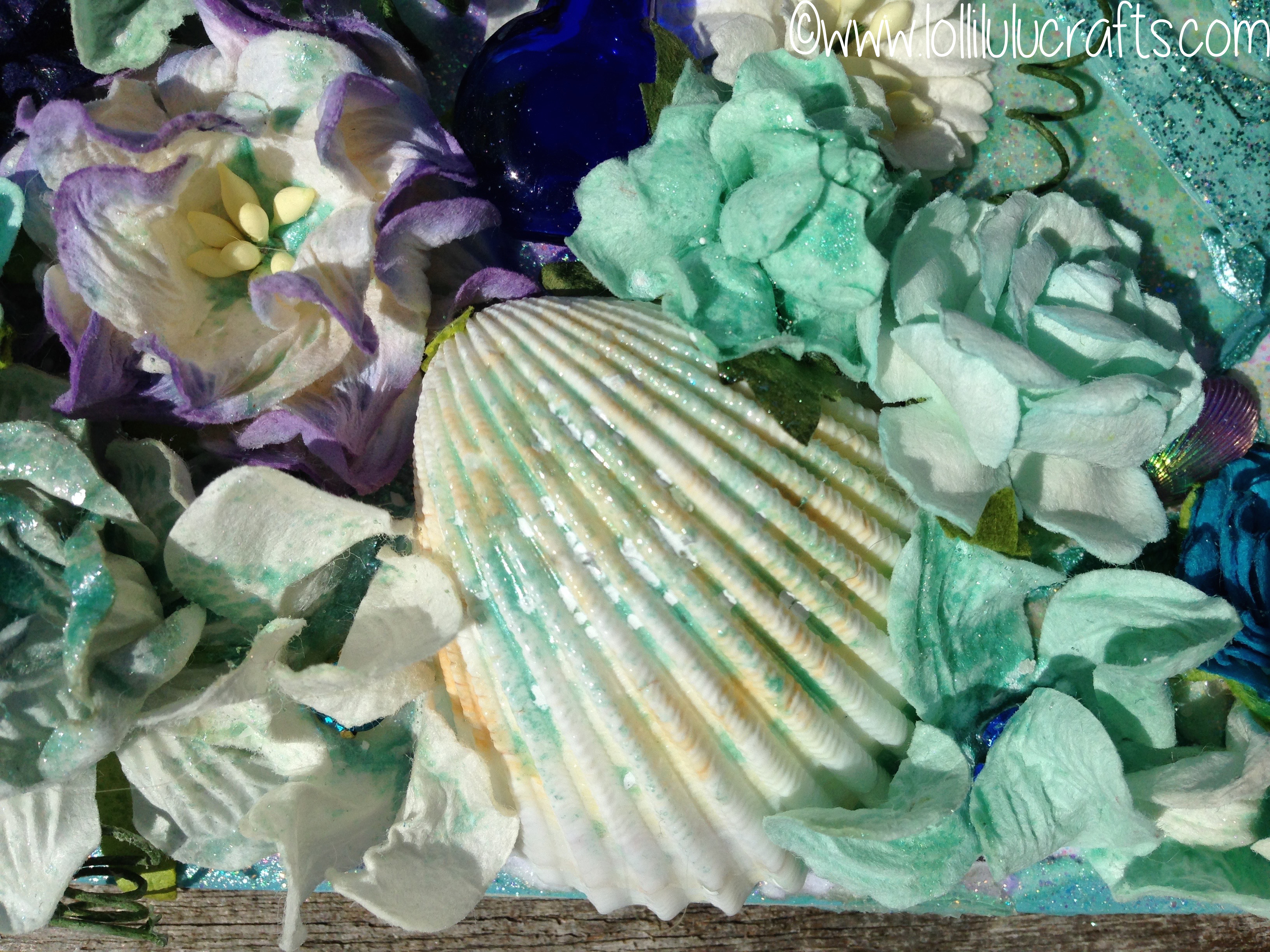 Craft Box April Mixed Media Seashell Name Plate - Lolli Lulu Crafts