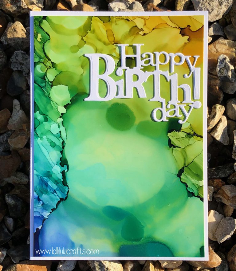 Tim Holtz Alcohol Ink Background Cards - Lolli Lulu Crafts